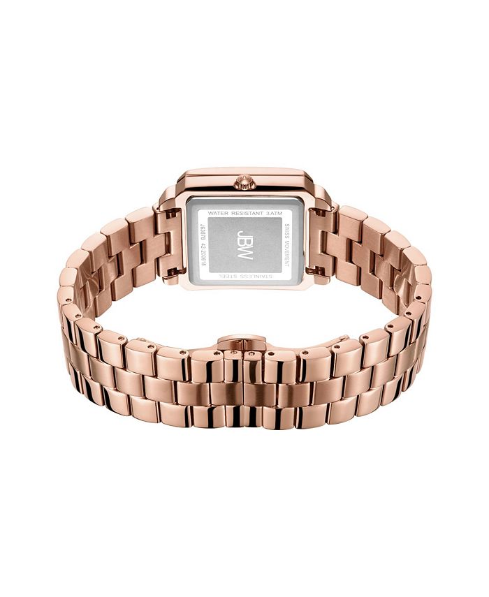 Jbw Women's Cristal Quartz 18K Rose Gold-Plated Stainless Steel Watch ...