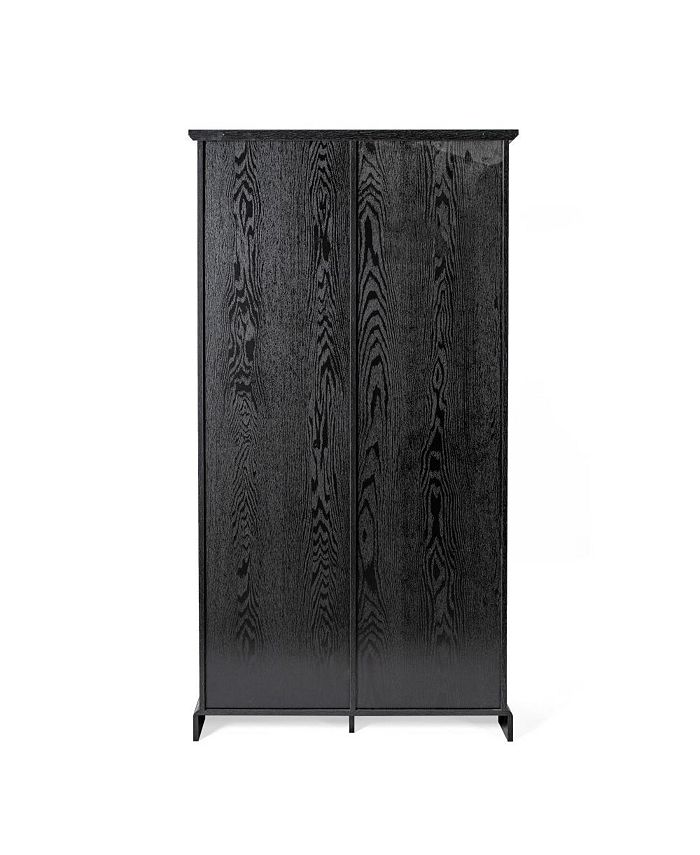 MERRICK LANE Finnoula Farmhouse Storage Cabinet, Semi-Open Storage With ...