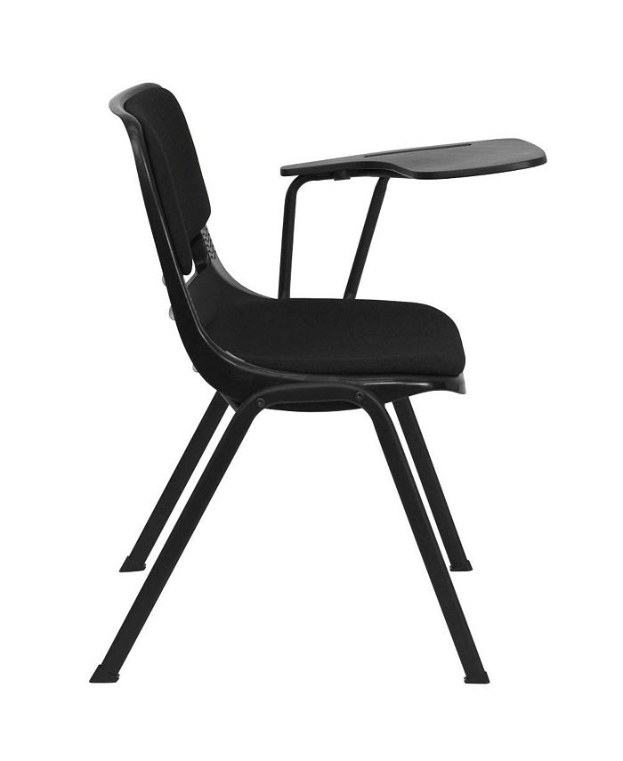 EMMA+OLIVER Padded Ergonomic Shell Chair With Left Handed Flip-Up ...