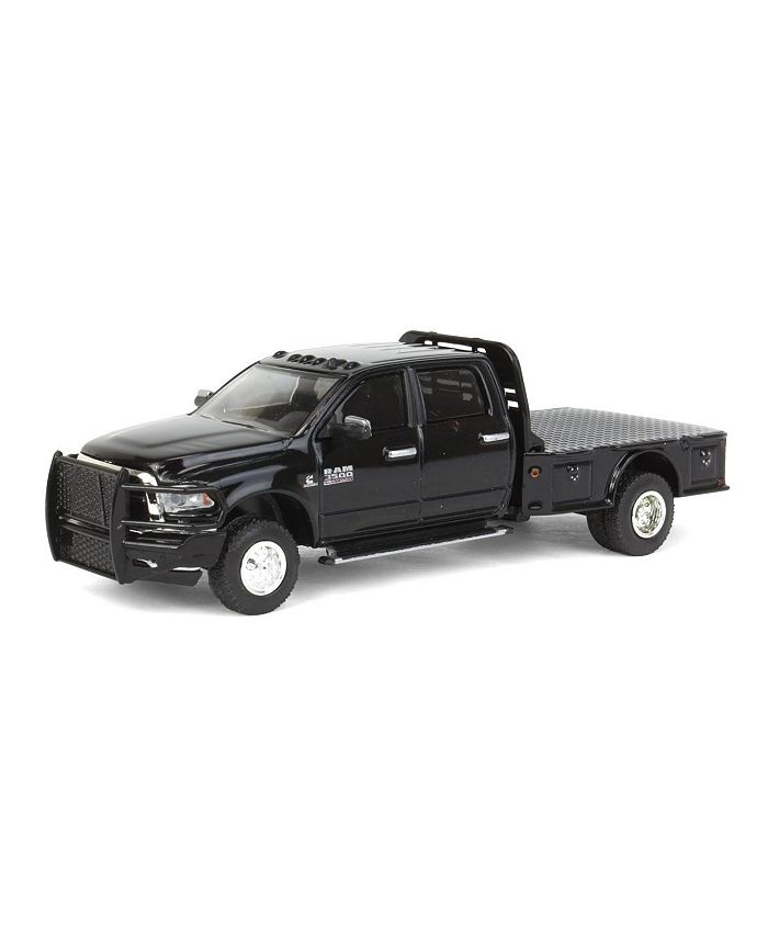 Greenlight Collectibles 1/64 2017 Dodge Ram 3500 Flatbed Dually, Black ...