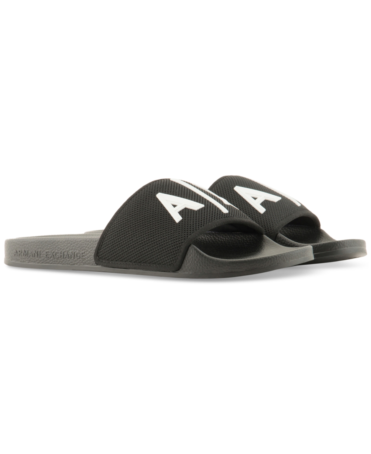 Click here for A|X Armani Exchange Mens Mykonos Slide Sandals - B... prices