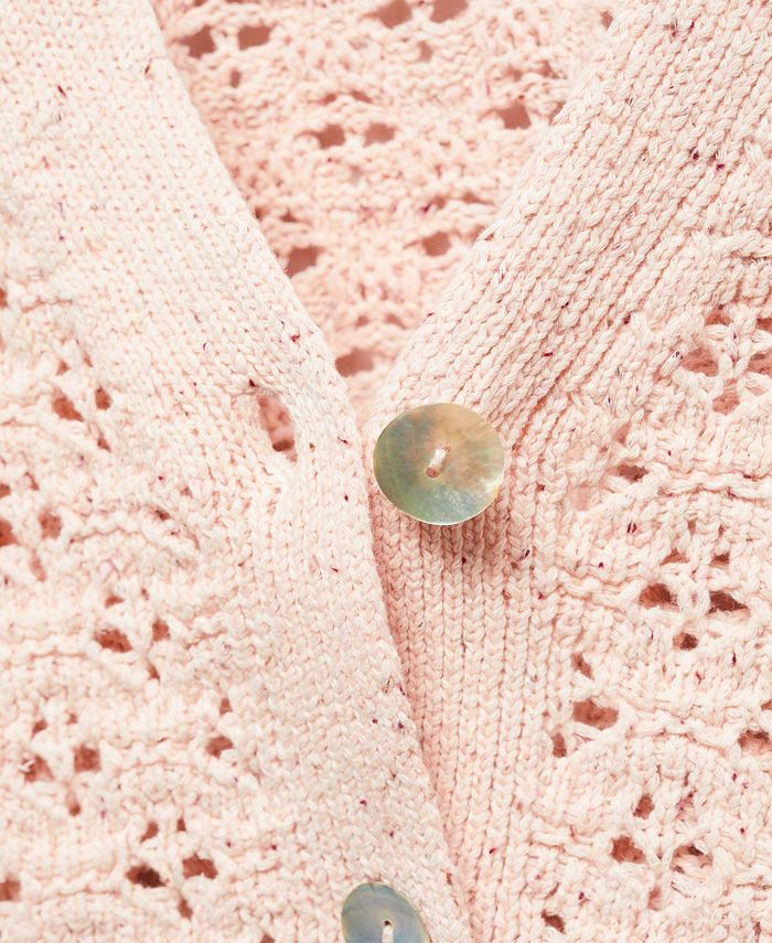 MANGO Women's Openwork Knit Cardigan - Macy's