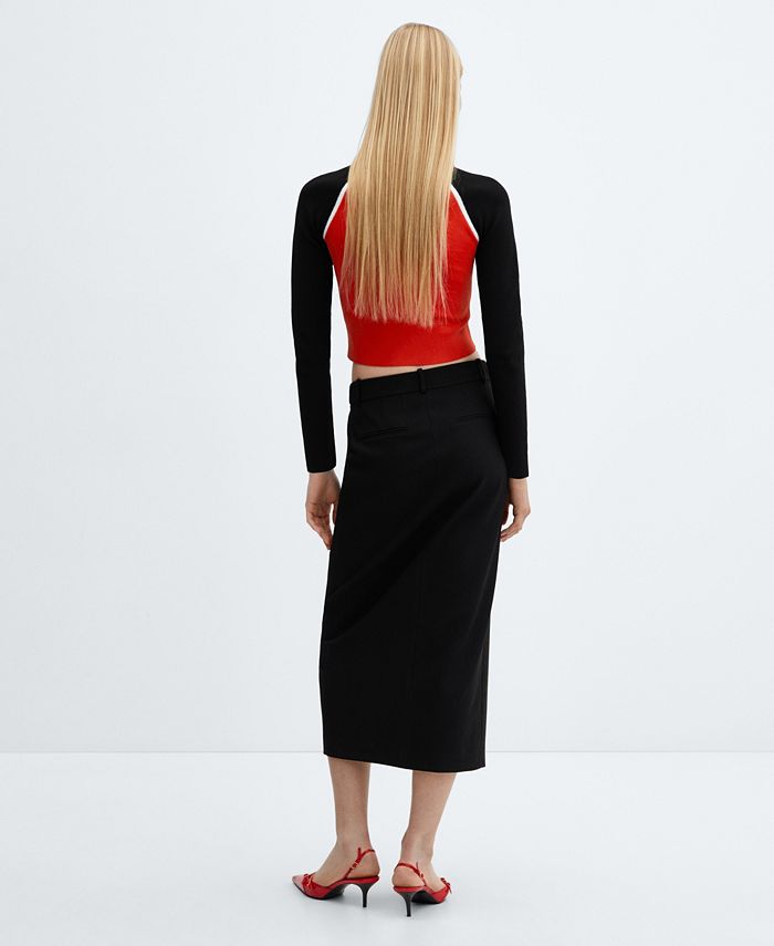 MANGO Women's Zipper Crop Cardigan - Macy's
