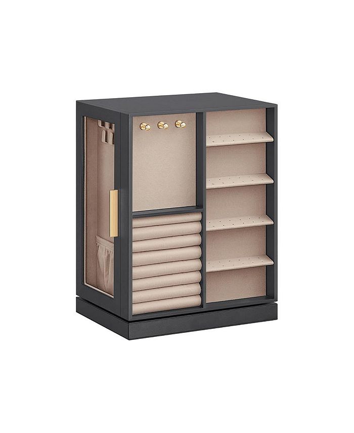 Slickblue 360° Rotating Jewelry Box with 5 Drawers, 18 Hooks for ...