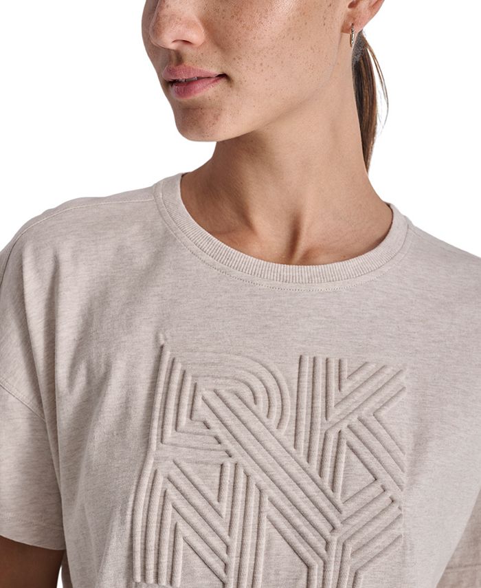DKNY Women's Cotton Embossed Logo High-Low T-Shirt - Macy's