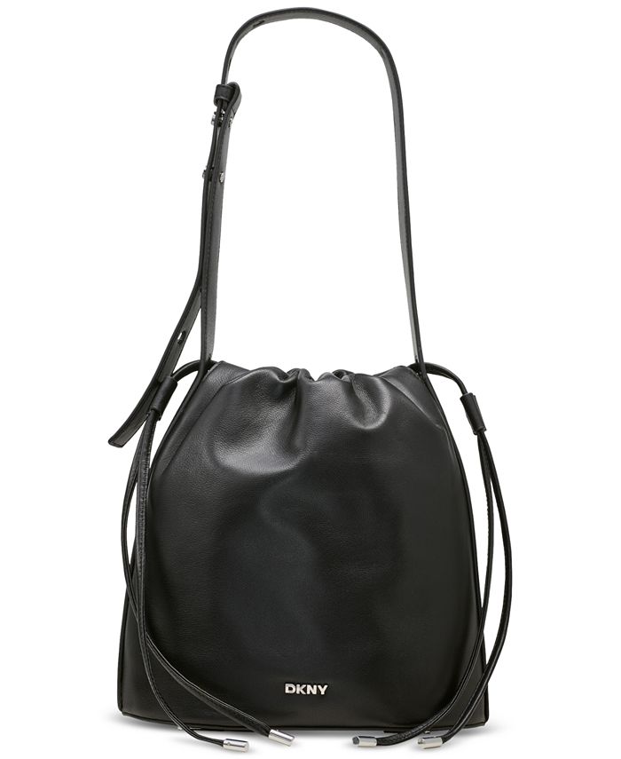 DKNY Channing Leather Drawstring Bag - Macy's