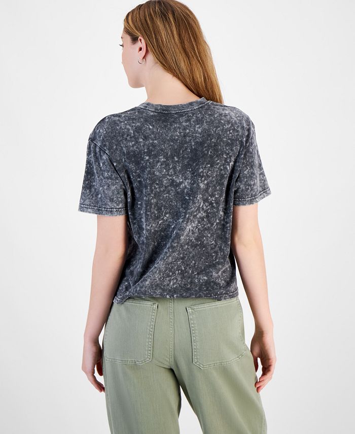 Rebellious One Juniors' Celestial Rose-Graphic Crewneck T-Shirt - Macy's