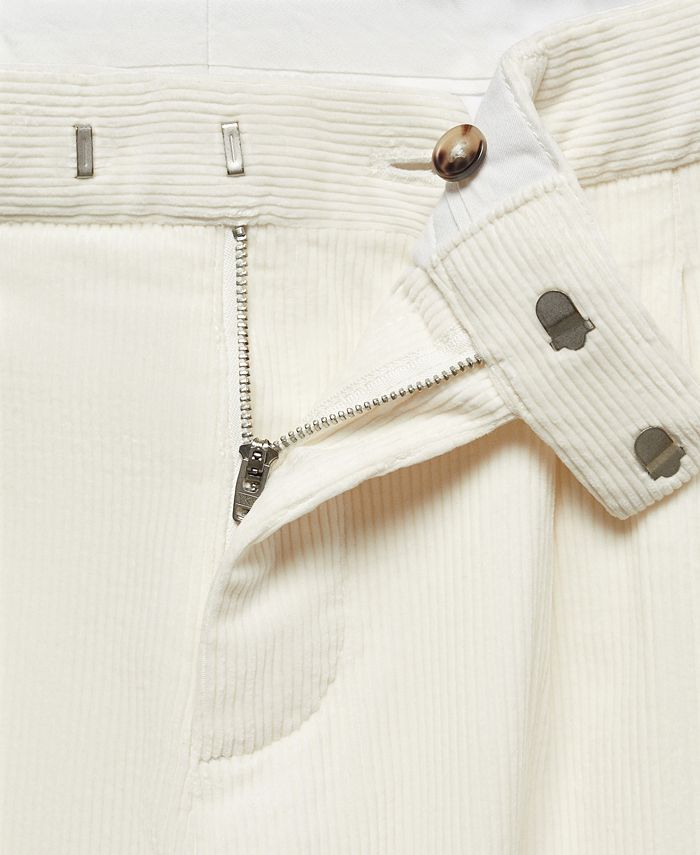 MANGO Men's Pleated Corduroy Pants - Macy's