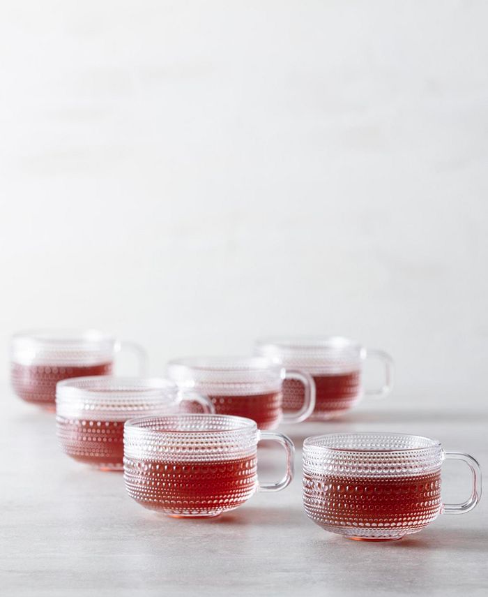 Fortessa Jupiter Clear Tea/Cappuccino Cup 13.5oz, Set of 6 - Macy's