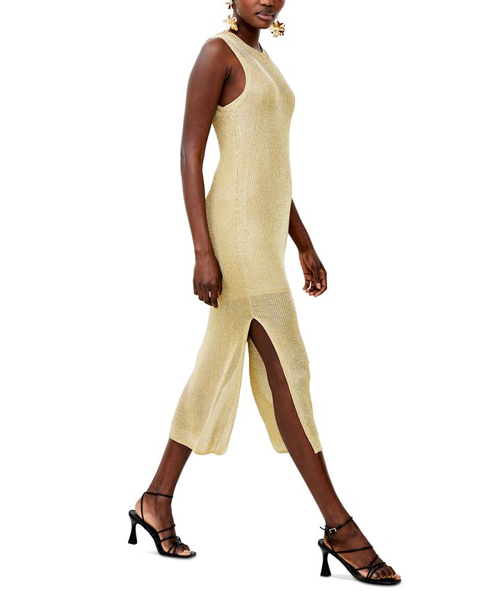 French Connection Women's Jada Metallic Midi Dress - Macy's
