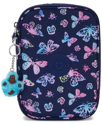 Kipling 100 Pens Aqua Flowers Zippered Pen Case - Macy's