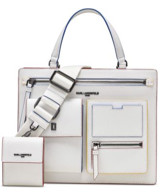 KARL LAGERFELD PARIS Porte Small Leather Crossbody - Macy's