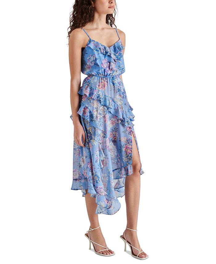 Steve Madden Women's Delphine Asymmetric-Ruffle Dress - Macy's