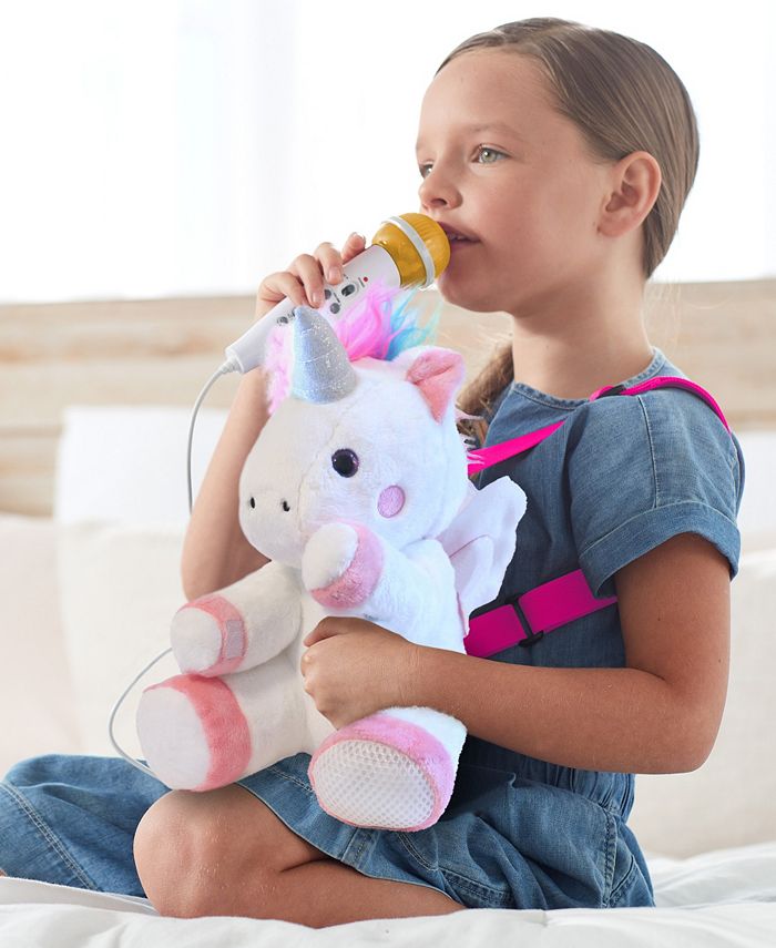 Singing Machine Plush Toy Sing Along Backpack with Microphone, Speaker ...