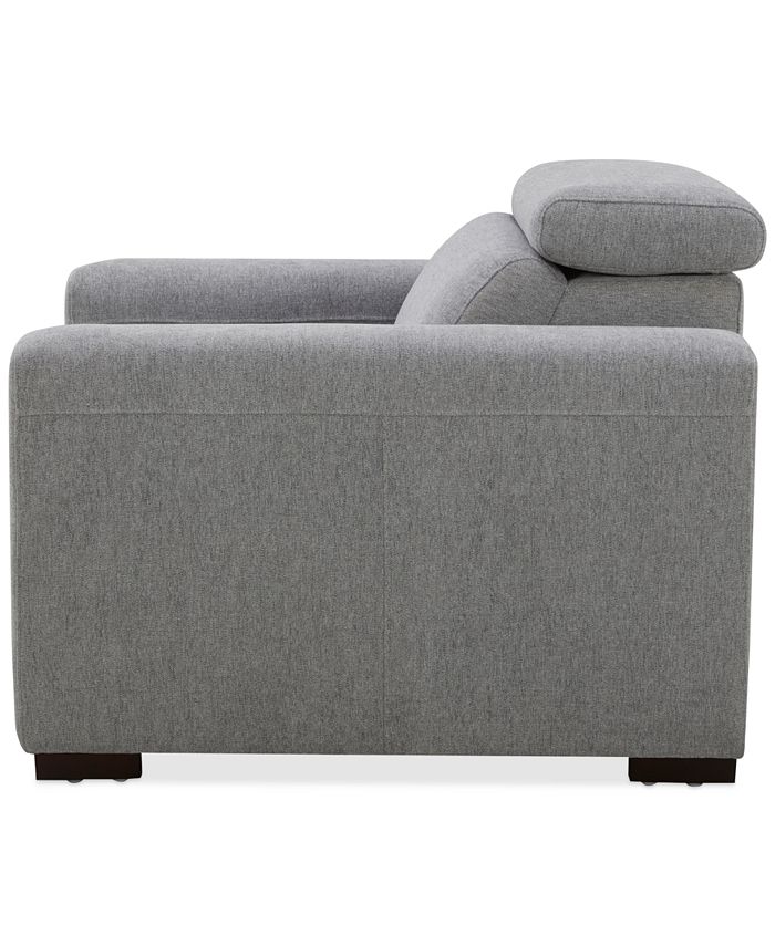 Furniture Nevio Fabric Power Headrest Power Recliner Chair - Macy's