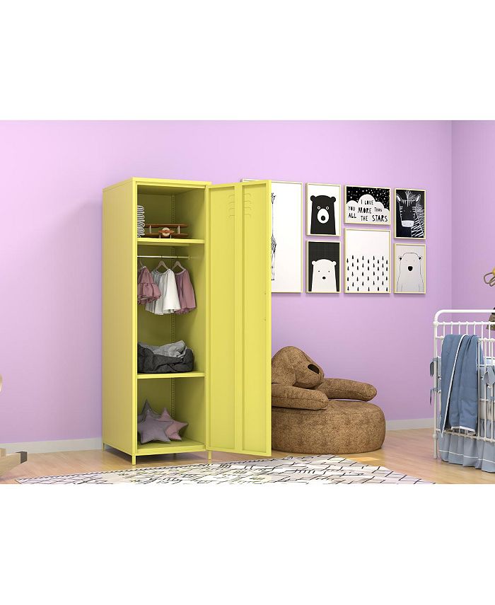 Simplie Fun One Door Yellow Steel Storage Cabinet - Macy's