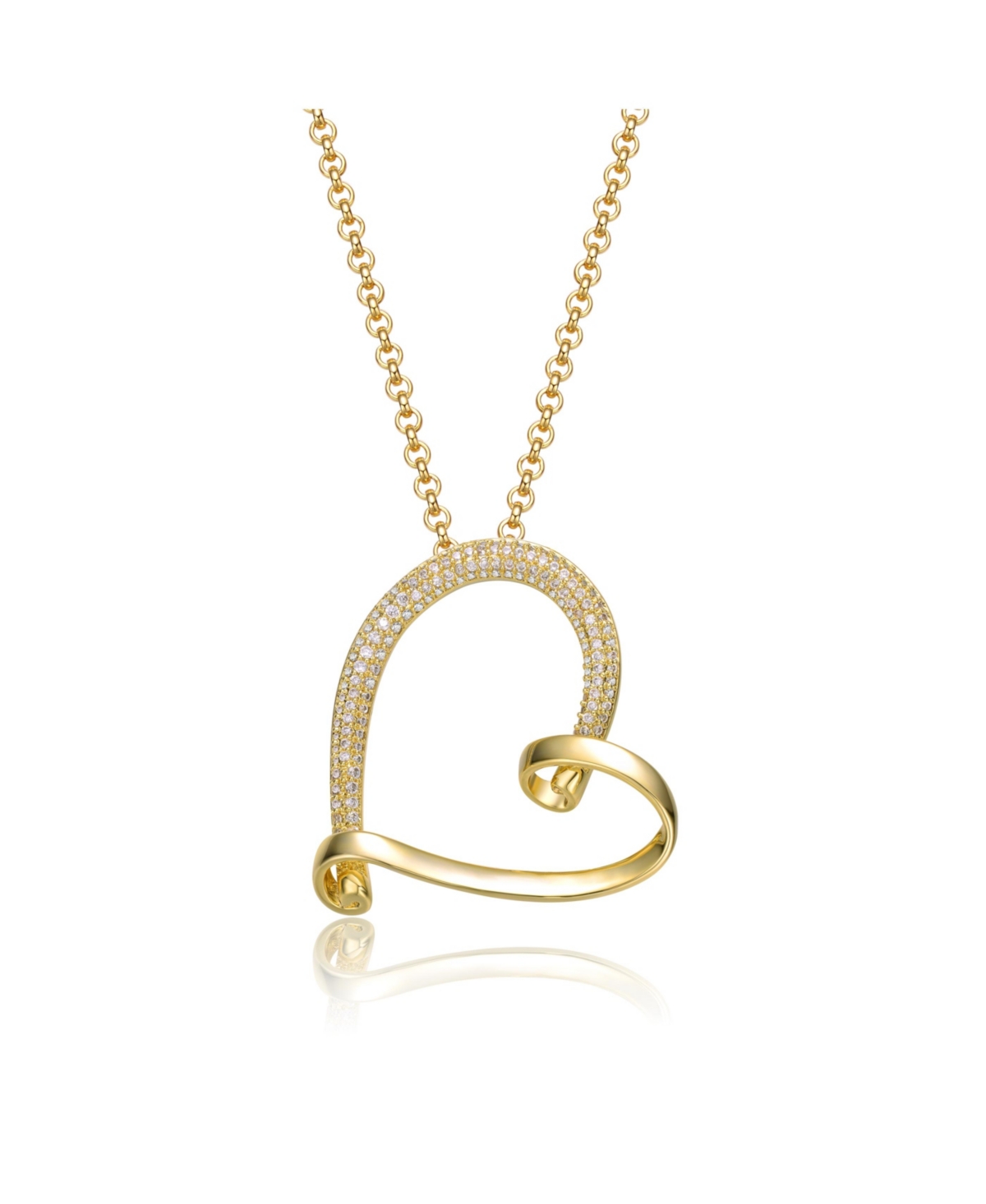 Click here for 14k Yellow Gold Plated with Cubic Zirconia Open Ri... prices