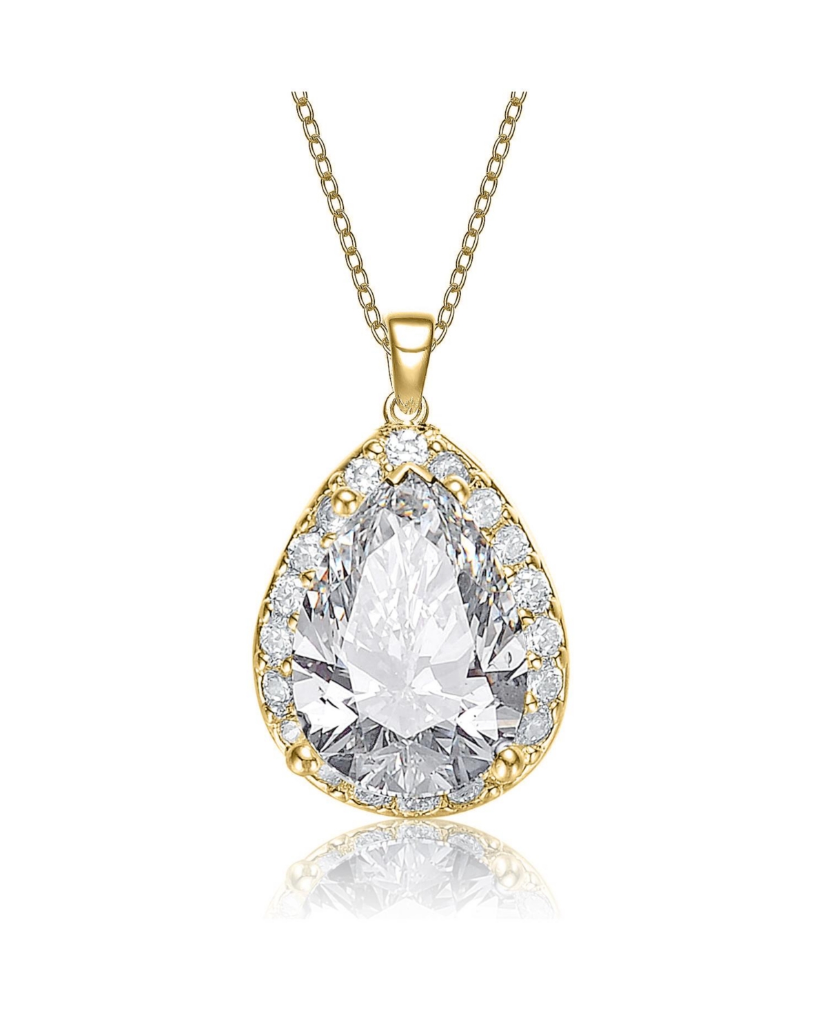 Click here for Unique Pear-shaped Pendant Necklace with Colored C... prices