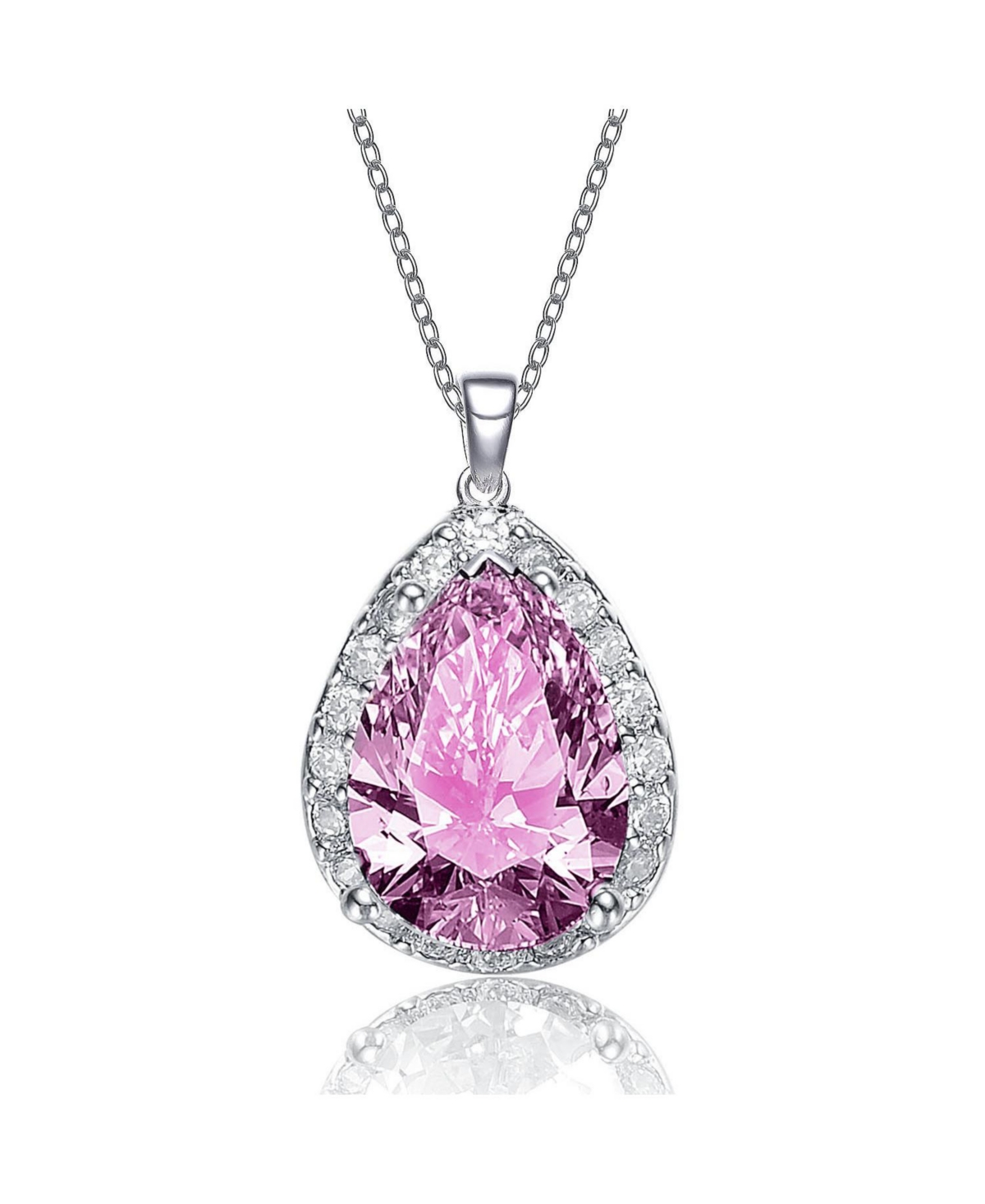 Click here for Unique Pear-shaped Pendant Necklace with Colored C... prices