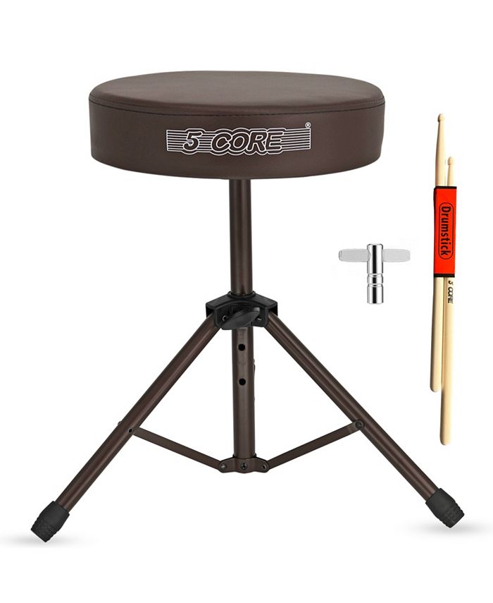 5 Core Drum Throne • Height Adjustable Guitar Stool • Thick Padded ...
