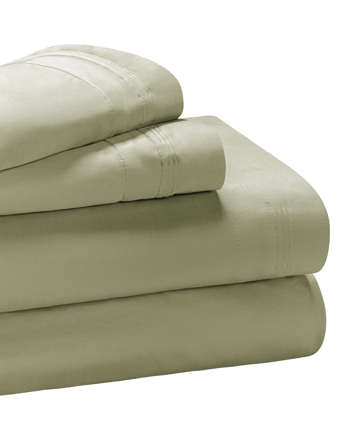 Superior Egyptian Cotton 650 Thread Count Solid Deep Pocket Sheet Set  Full - Sage