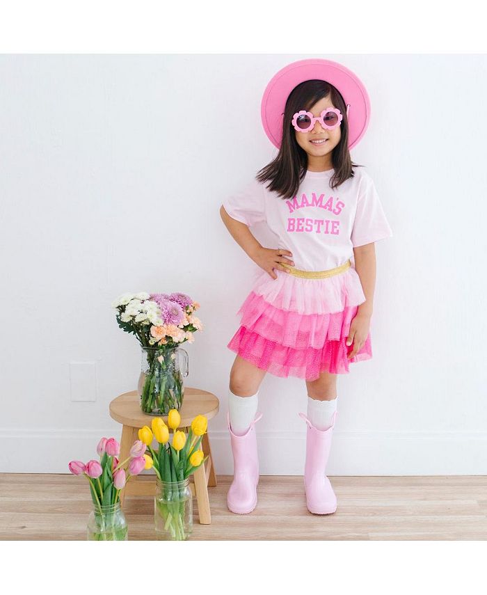 Sweet Wink Little and Big Girls Mama's Bestie Short Sleeve T-Shirt - Macy's