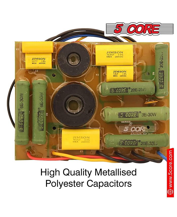 5 Core Premium High Performance Air Core Coil 2 Way Passive Crossover ...