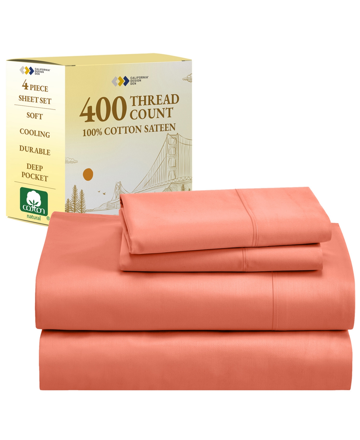 Click here for Soft Cotton Sheet Set - 400 Thread Count 100 Cotto... prices