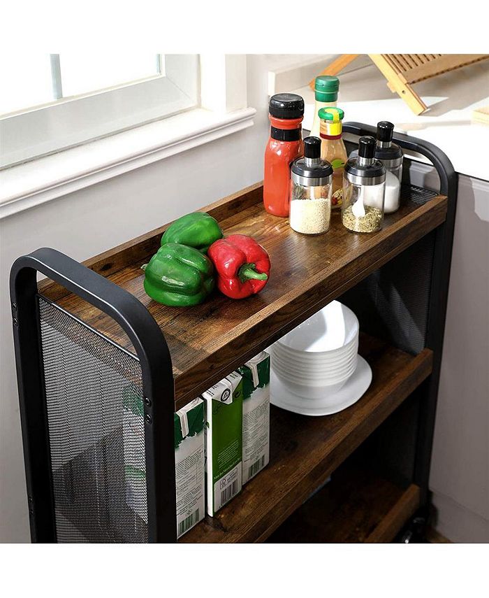 Slickblue Slim Kitchen Cart For Narrow Spaces, Rolling Storage Cart ...