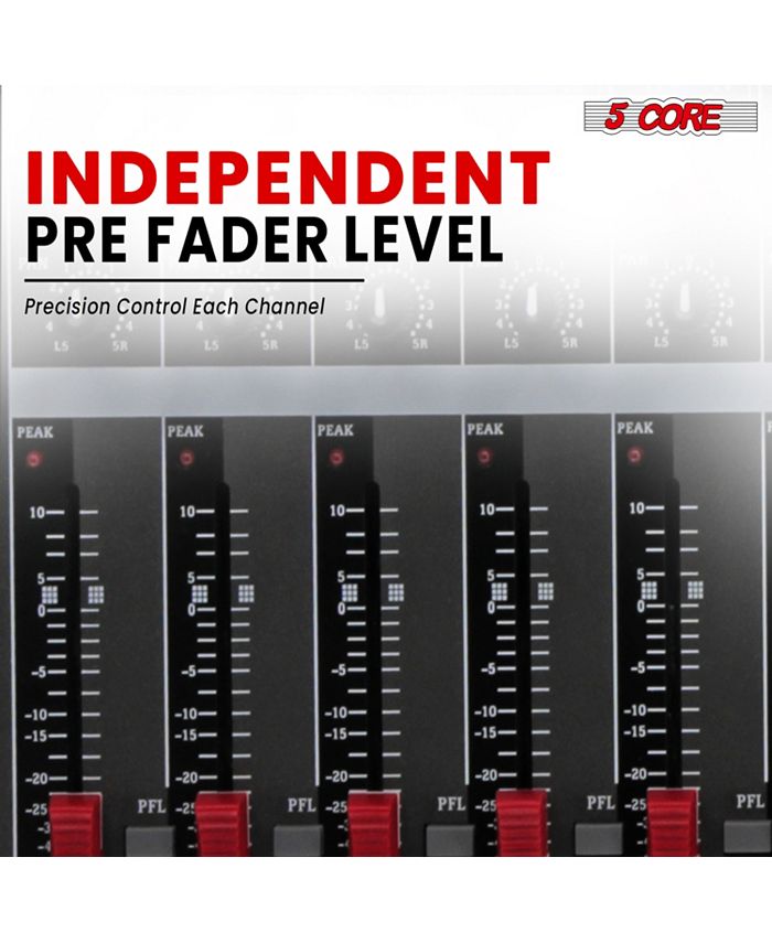5 Core Audio Mixer 8 Channel DJ Controller Professional Sound Board ...