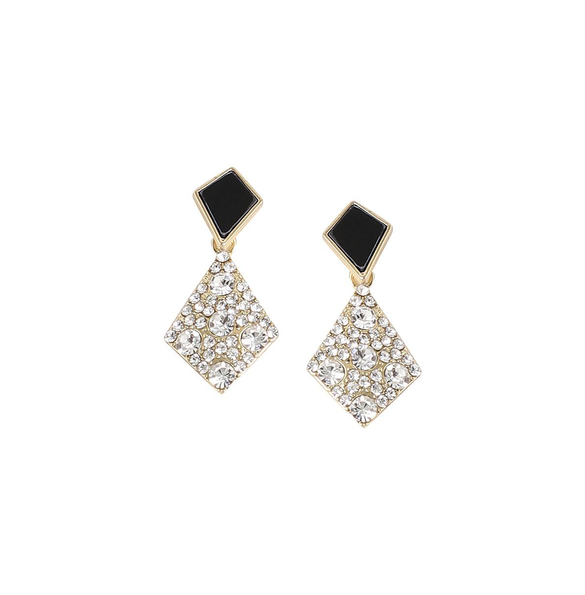 Click here for Sohi Womens Geometric Drop Earrings - Black prices