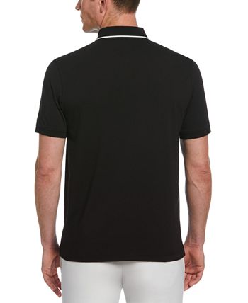 Perry Ellis Men's Mini Ottoman Quarter-Zip Short Sleeve Polo Shirt - Macy's