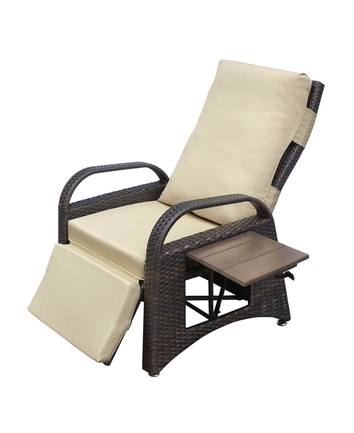 Click here for Pe Wicker Outdoor Recliner Chair with Soft Cushion... prices
