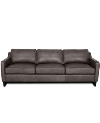 Rutherford Home Bari 92" Leather Sofa - Macy's