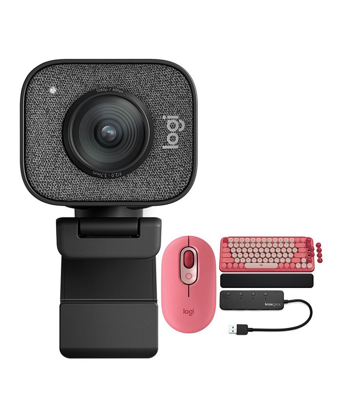 Logitech Streamcam Plus Webcam With Tripod (Graphite) With Pop Keys ...