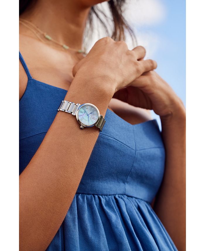 Citizen Eco-Drive Mae Women's Diamond Accent Stainless Steel Bracelet ...