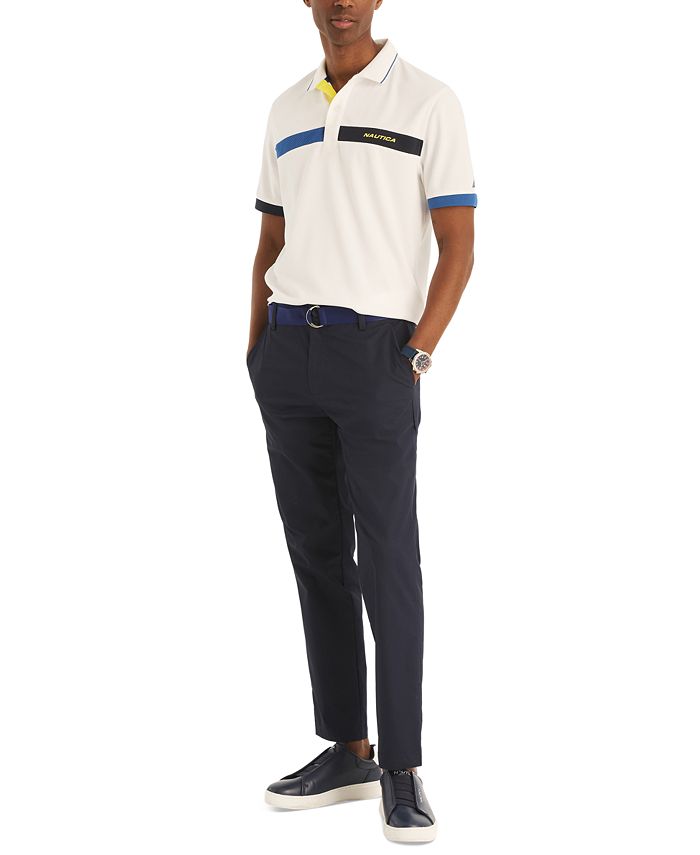 Nautica Men's Navtech Classic Fit Colorblock Polo Shirt - Macy's