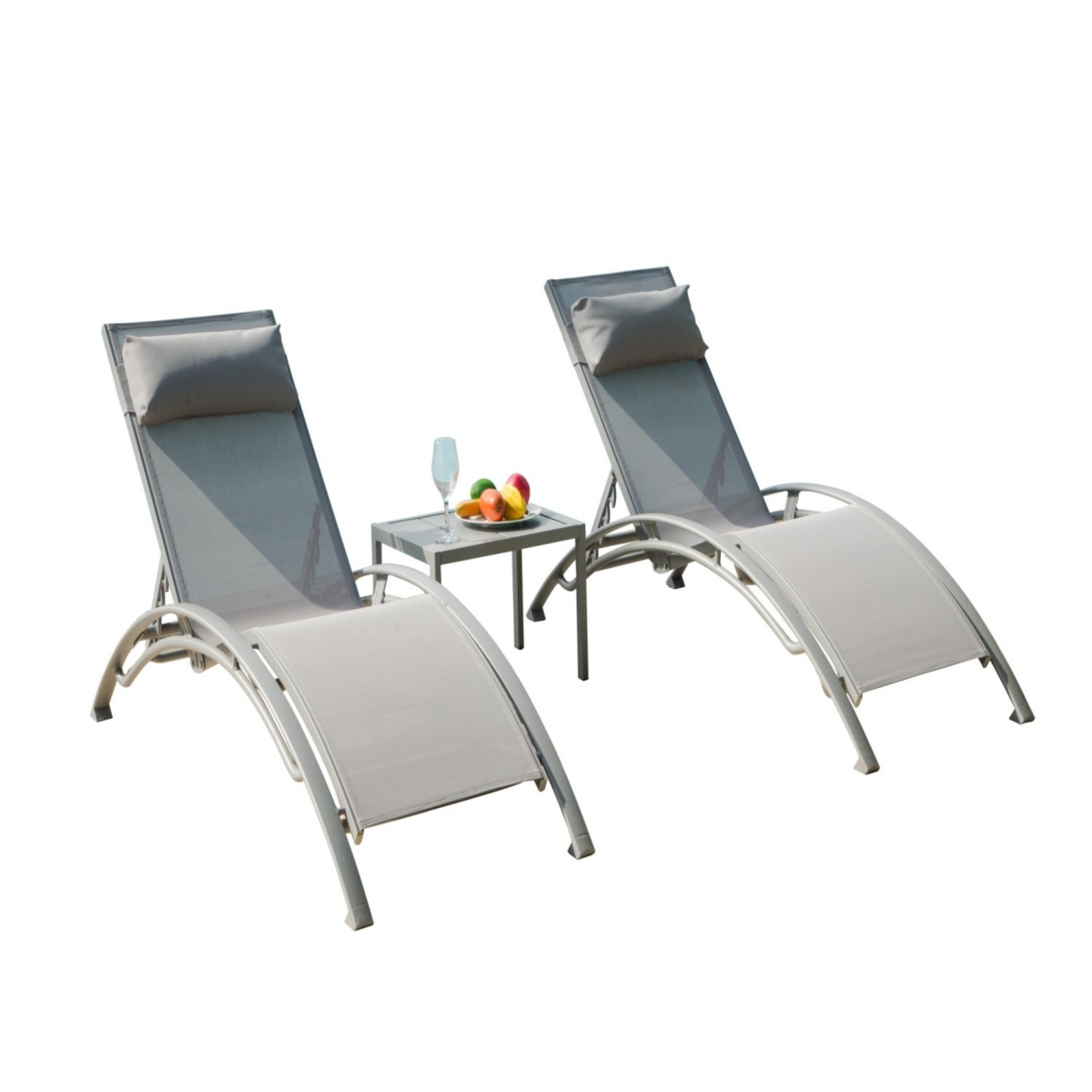 Click here for Streamdale Adjustable 3-Piece Outdoor Chaise Loung... prices