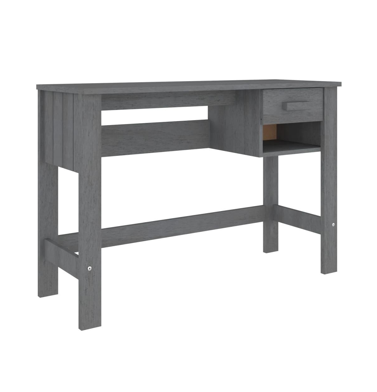 Click here for vidaXL Desk Hamar Dark Gray 43.3x15.7x29.5 Solid W... prices