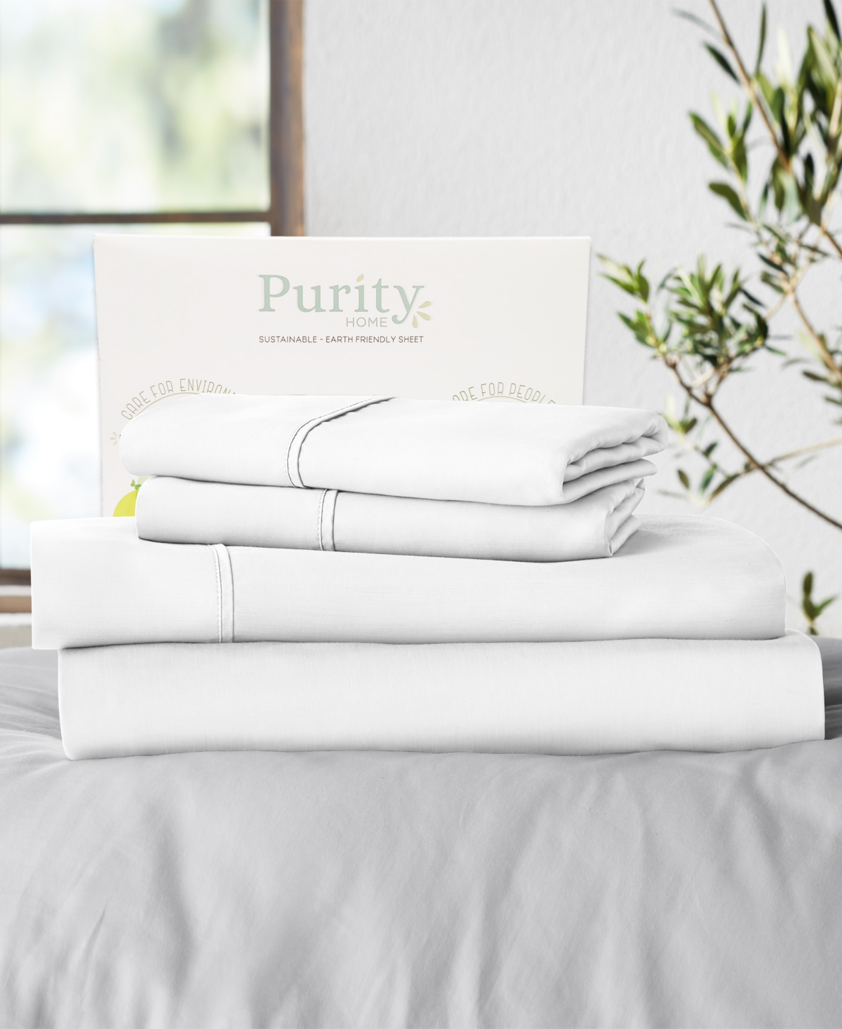 Click here for Purity Home 400 Thread Count Cotton Percale 4-Pc.... prices