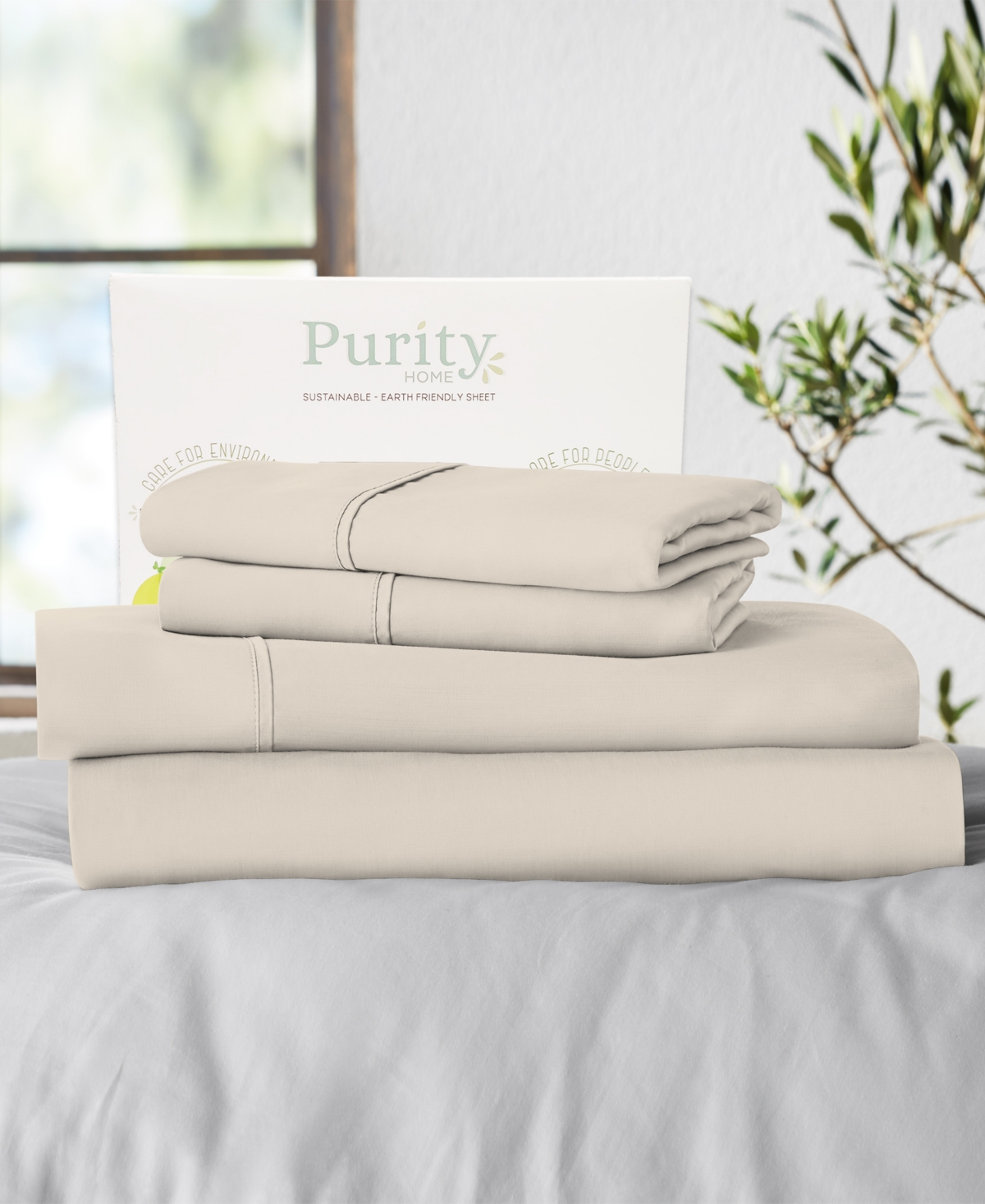 Click here for Purity Home 400 Thread Count Cotton Percale 4-Pc.... prices