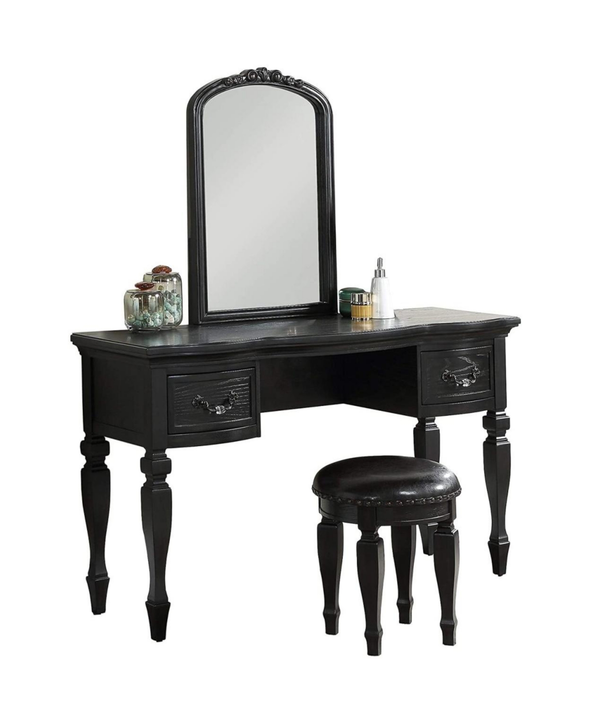 Click here for Simplie Fun Bedroom Classic Vanity Set Wooden Carv... prices