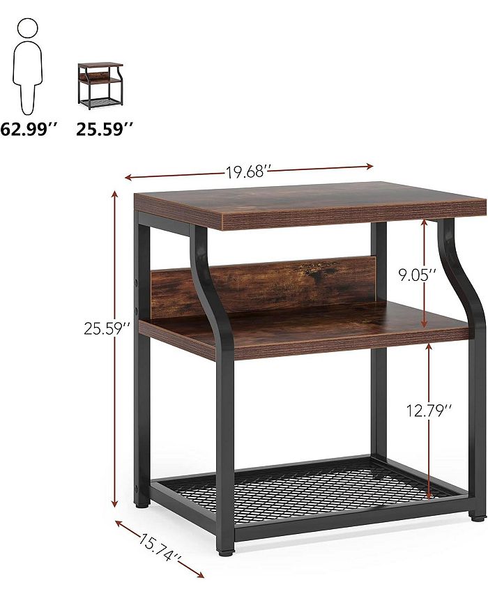 Tribesigns Printer Stand with Storage,3-Shelf Home Printer Cart, Desk ...
