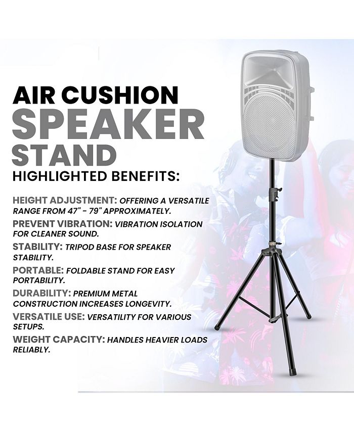 5 Core Speaker Stand Tripod Air Assist Lowering Tall Height Adjustable ...