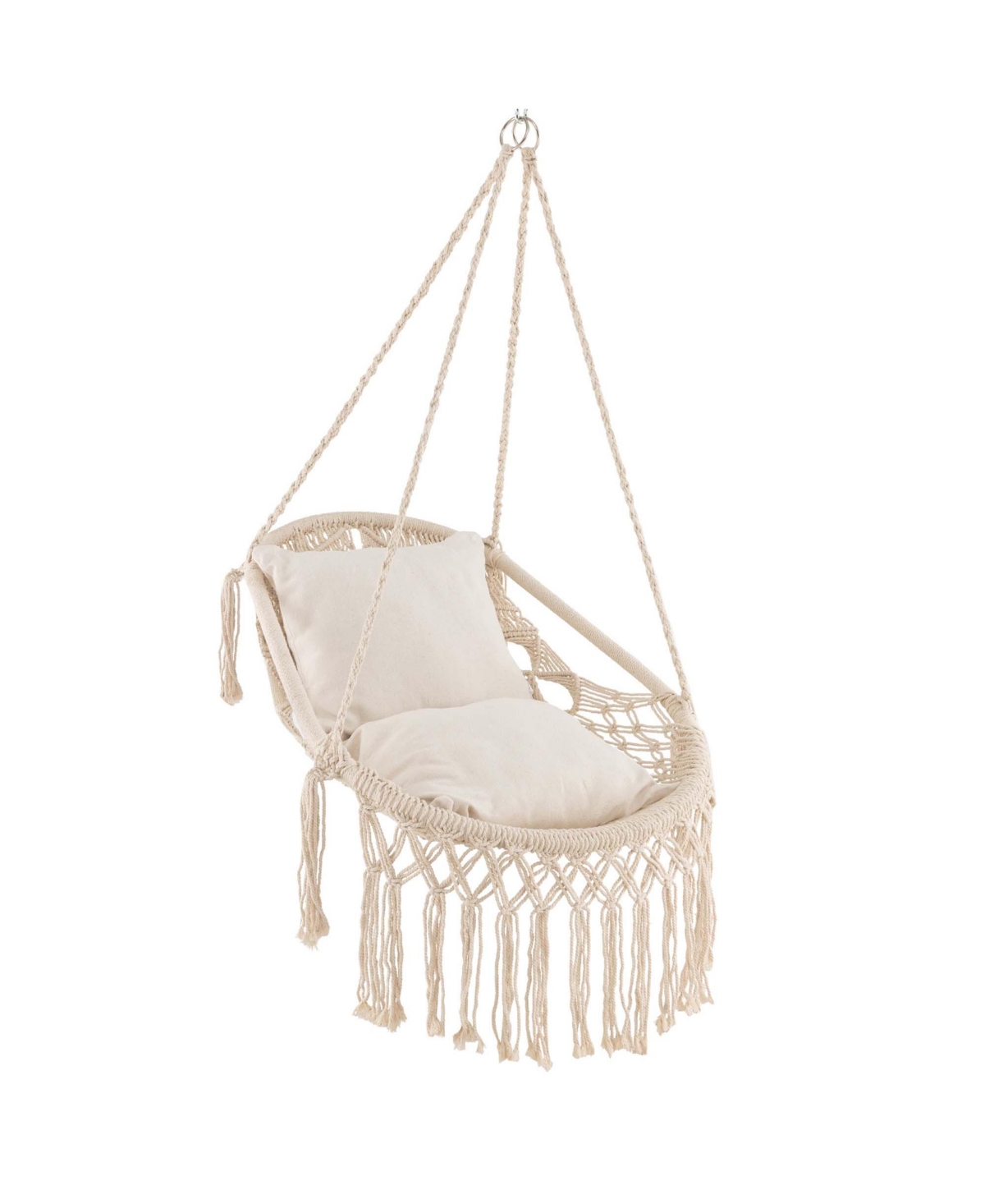 Click here for Costway Indoor Outdoor Macrame Swing with Soft Sea... prices
