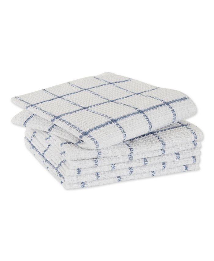Design Imports Scrubber Dishcloths Collection Windowpane Dishrag Set ...