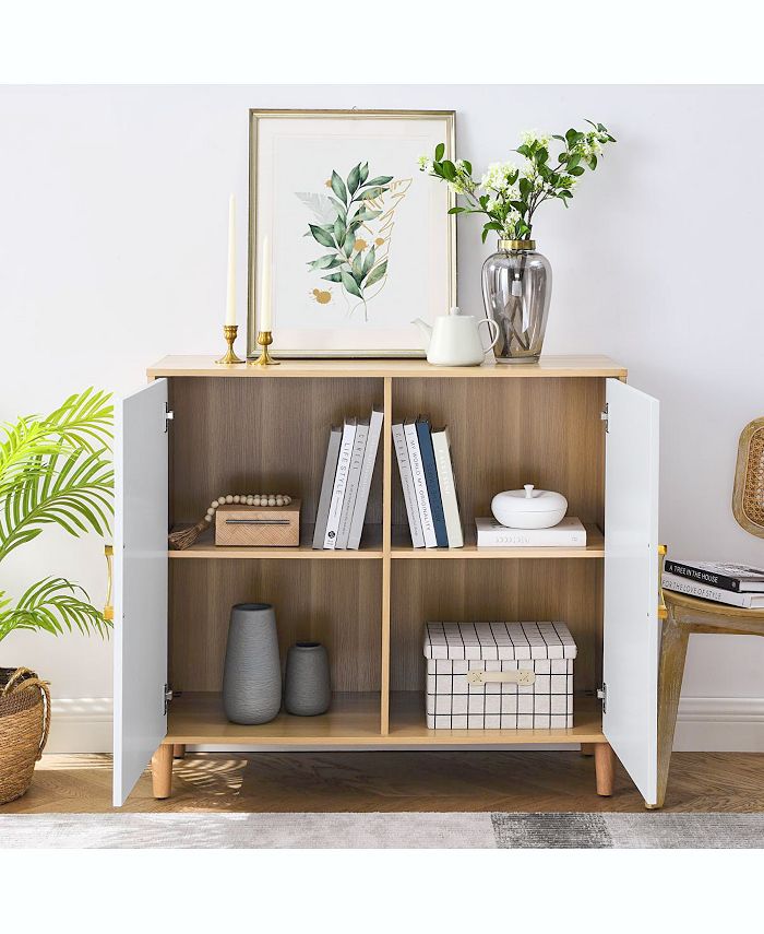 Simplie Fun Modern MDF Storage Cabinet With Adjustable Shelves - Macy's