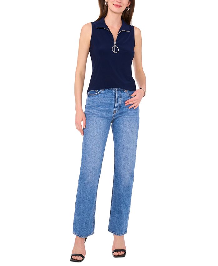 Sam & Jess Women's Sleeveless O-Zip Top - Macy's