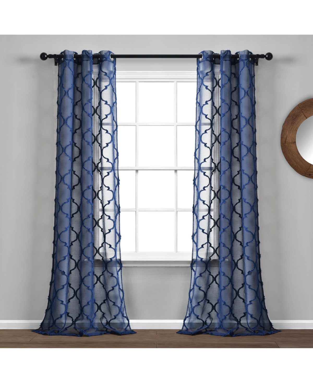 Click here for Lush Decor Avon Trellis Grommet Sheer Window Curta... prices
