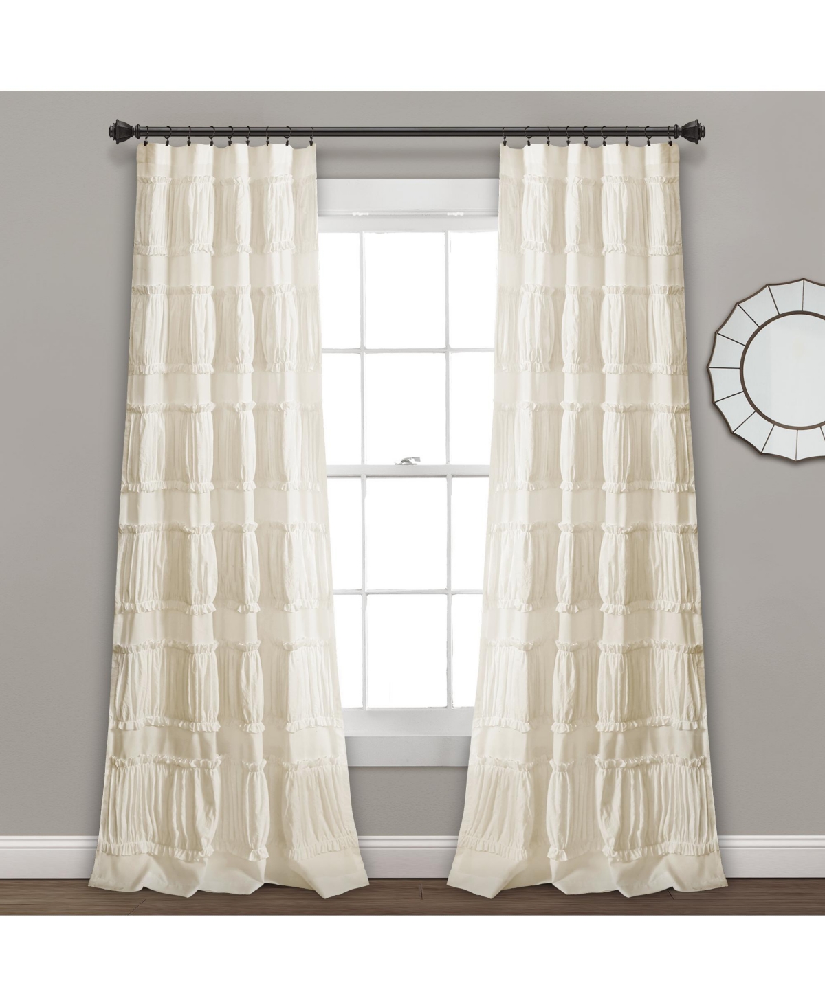 Click here for Lush Decor Nova Ruffle Window Curtain Panels - Ivo... prices